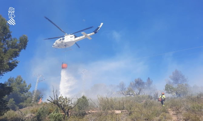 Sixth forest fire Valencian Community Godelleta municipality