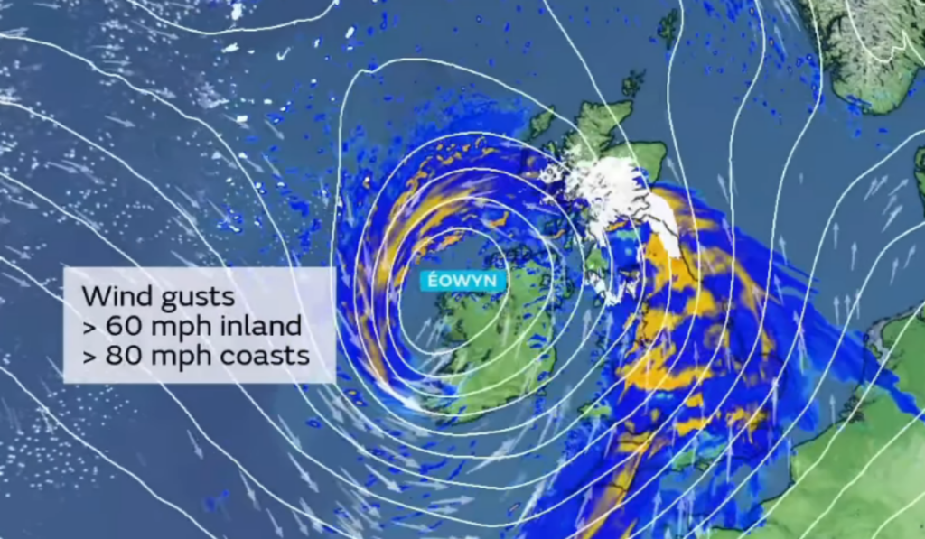 UPDATES on Storm Éowyn « Euro Weekly News