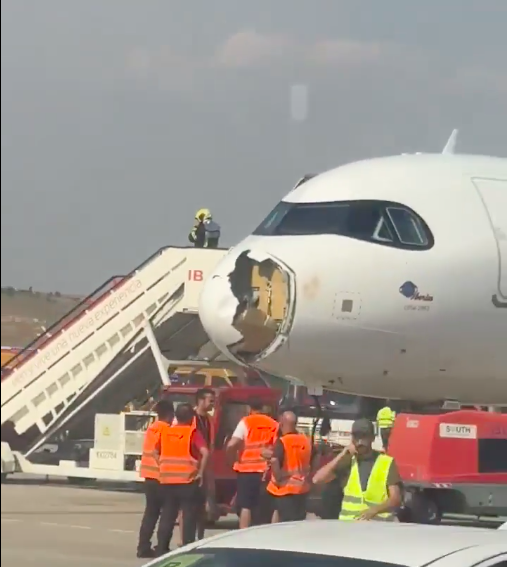 Bird Strike tears nose off Iberia plane « Euro Weekly News