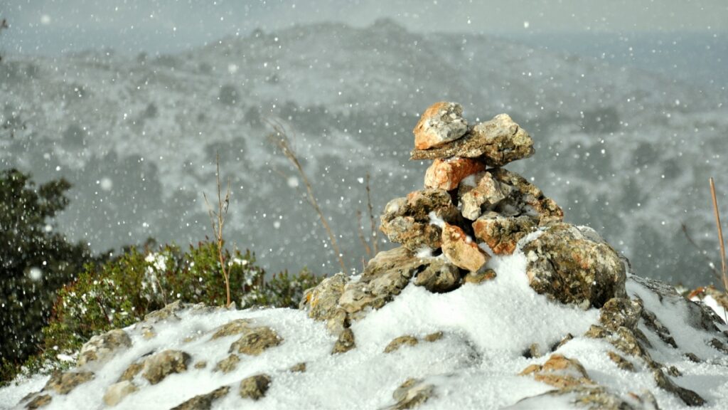 Mallorca sees first snowfall of winter as stormy conditions spark sea ...