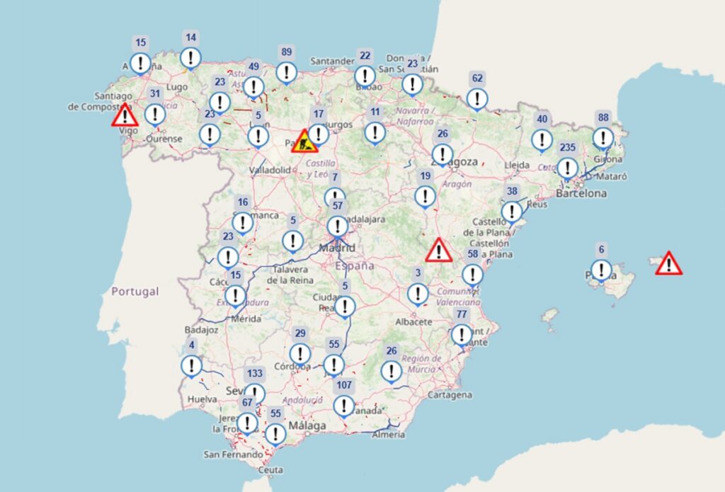 Spain roads disrupted: DGT live map updates « Euro Weekly News
