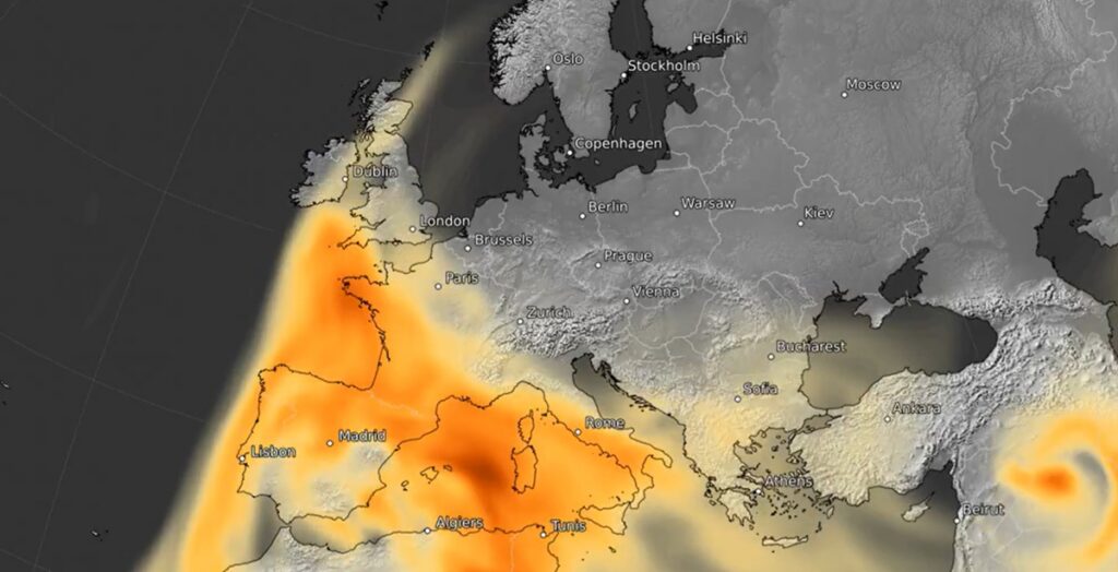 NASA Spots Huge Saharan Dust Cloud Over Spain « Euro Weekly News